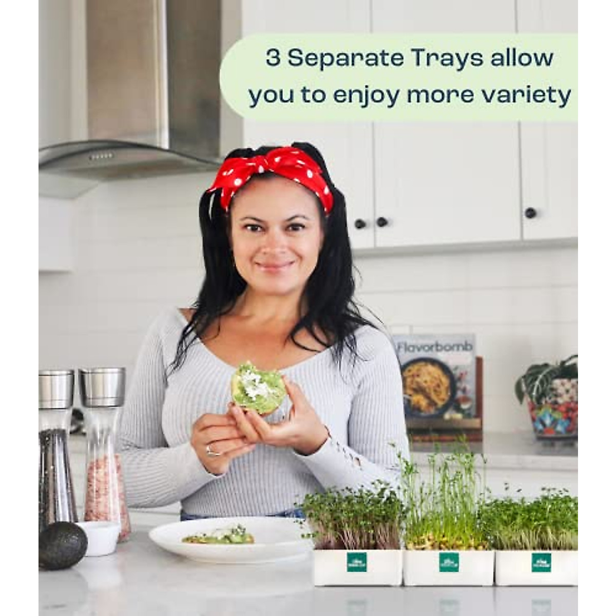 Urban Leaf Microgreens Growing Kit - Radish (Raphanus sativa), Kale (Brassica napus var pabularia), Rainbow Mix, Mustard (Brassica juncea), Spicy Mix and Broccoli Microgreens Seeds (Brassica oleracea)