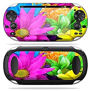 MightySkins Skin Compatible with PS Vita PSVITA Playstation Vita Portable wrap Sticker Skins Colorful Flowers