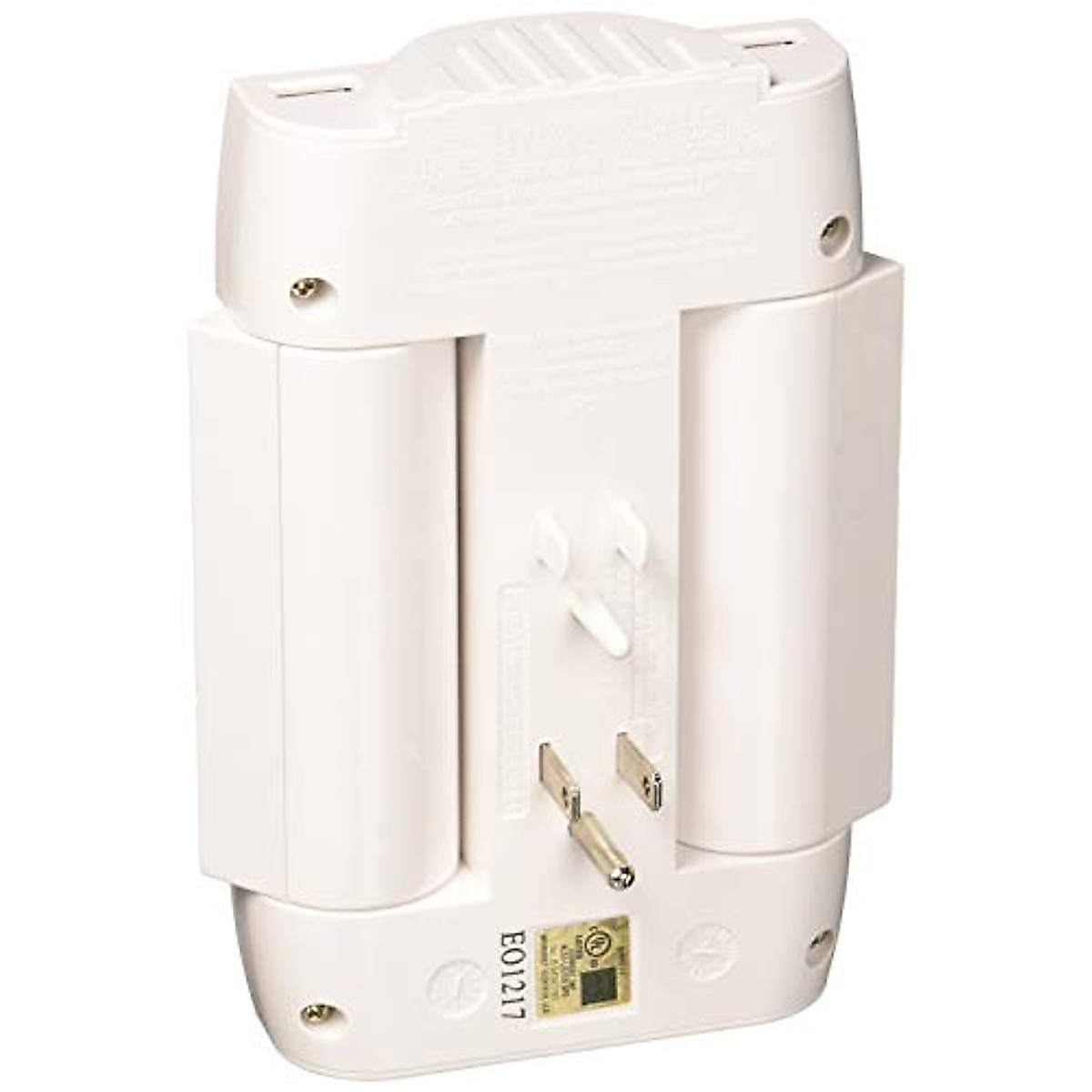 Globe Electric 7791301 6-Outlet Swivel Space Saving 2 USB Port Surge Protector Wall Tap, Android, iPad, iPhone, iPod Compatible, 2100 Joules, 2.1 AMP Charge, White, Multi Plug Outlet, Power Outlet