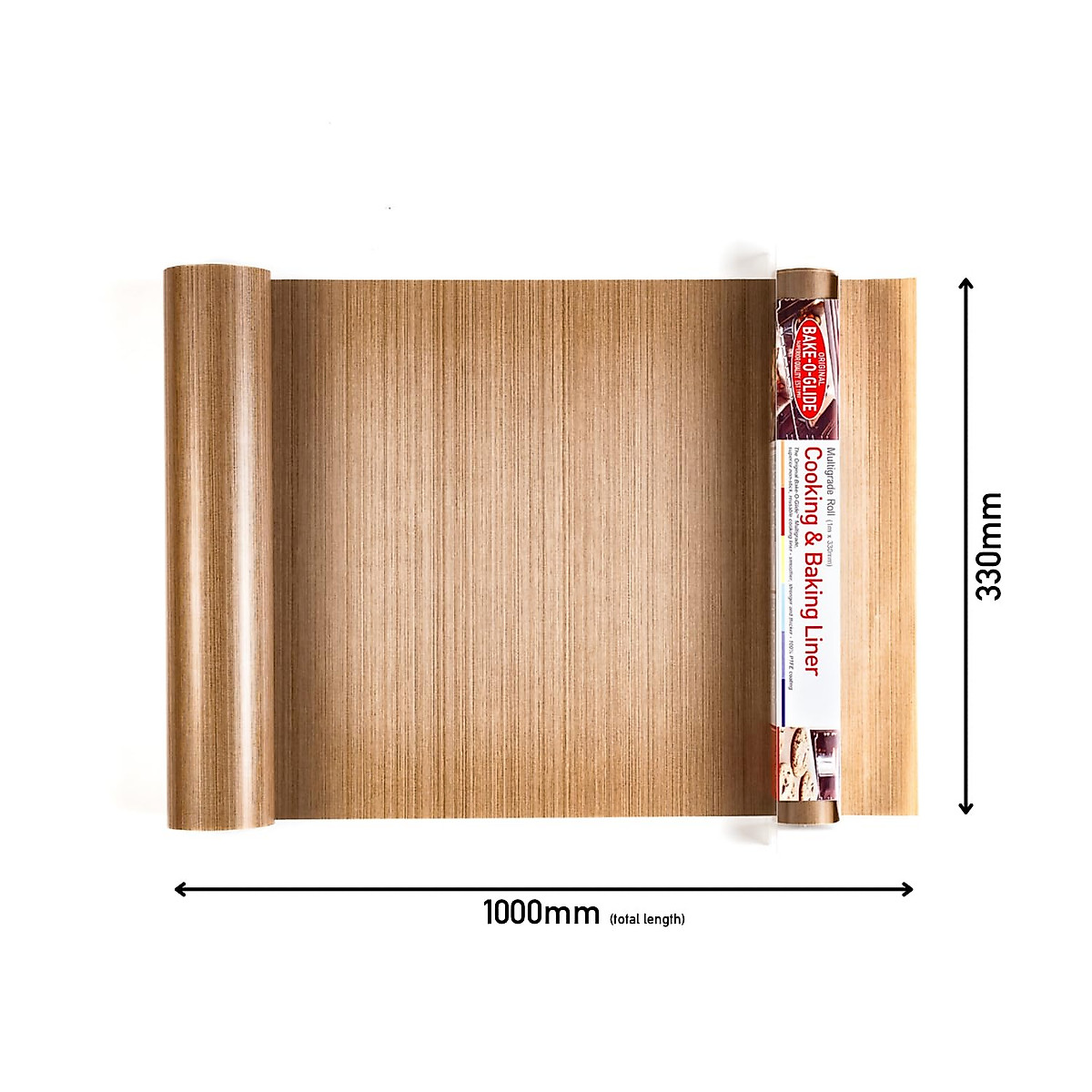 Bake-O-Glide STD0330 Non Stick Reusable Cooking/Baking Liner, Brown