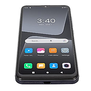 Dilwe M13 4G Unlocked Cellphone, 6.53in HD Screen Smartphone, 4G 5GWIFI Dual SIM Slots Mobile Phone, 6GB RAM 128GB ROM, Face ID Unlocked Mobile Phone for Android12, M13-Black