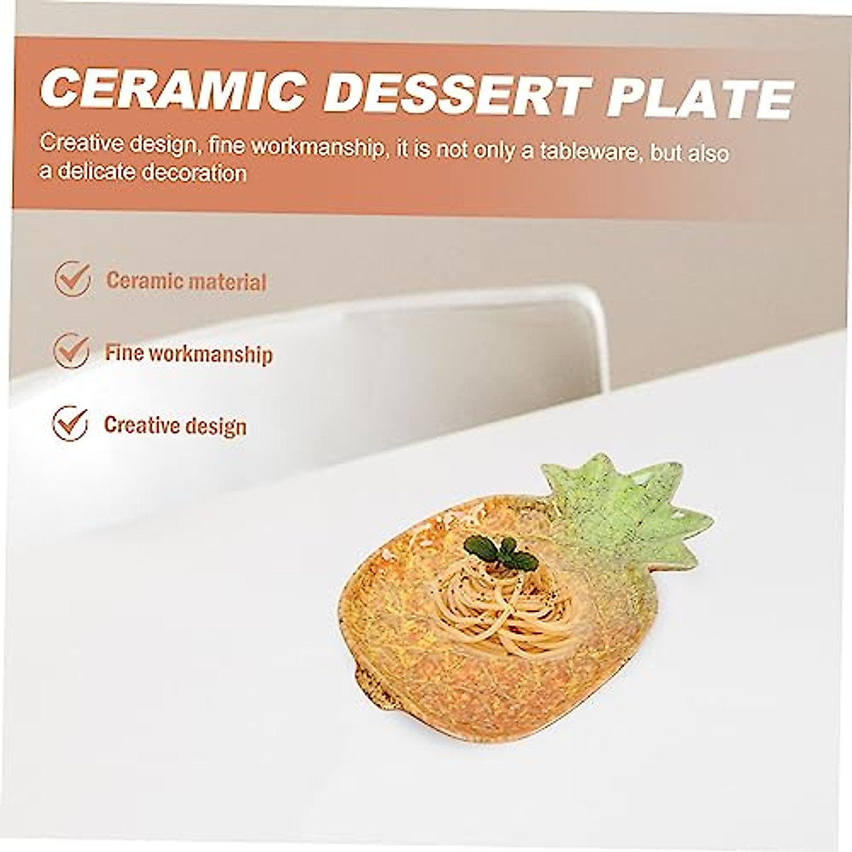 Cabilock Pastry Plate Ceramic Tray Jewlery Tray Ring Tray for Jewelry Candy Serving Tray Breakfast Plate Cute Dinnerware Fruits Serving Plate Fruits Storage Plate Adorable Breakfast Plate