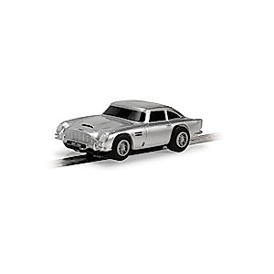 Scalextric Micro James Bond Goldfinger Aston Martin DB5 1:64 Slot Race Car G2221, Silver