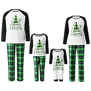 Yuemengxuan Christmas Pajamas for Family Christmas Pjs Matching Sets 2023 Xmas Holiday Sleepwear Nightwear (#Ba-028,Women,Medium)