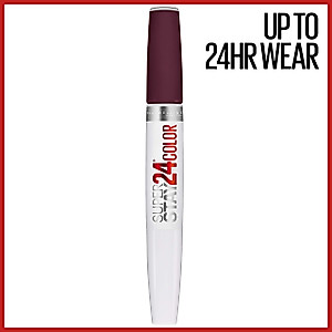 Maybelline Super Stay 24, 2-Step Liquid Lipstick Makeup, Long Lasting Highly Pigmented Color with Moisturizing Balm, Always Heather, Magenta, 1 Count