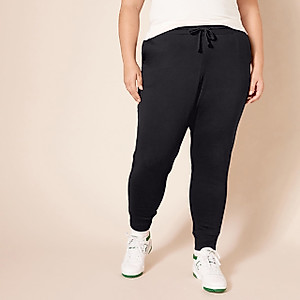 Amazon Essentials Women's Fleece Jogger Sweatpant (Available in Plus Size), Black, Large
