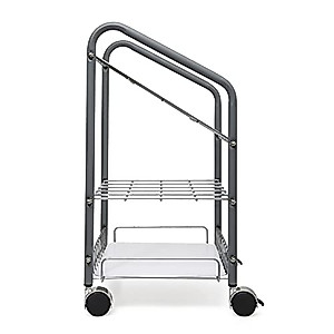 Sherfire Wire Roll File with Casters - 20 Slots, Matte Gray Steel Trolley for Large Documents - Complete with All Assembly Parts and Bright Sticky Notes