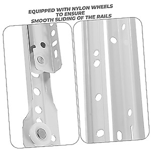 STOBOK 2 Sets Drawer Slides Furniture Sliders Furniture Slides Metal Keyboard Closet Bearing Rails Furniture Rails Rack Mute Bearing Slider Cupboards Tray Slides Bearing Tray Slide Iron