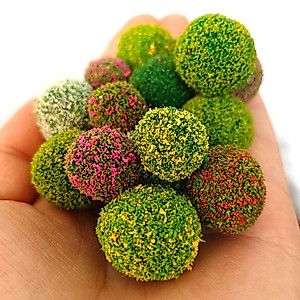 OrgMemory 120 Pcs Model Flower Trees, Model Scenery, Scenery Railroad Layout Scene Decoration Architecture Model Landscape Layout Cluster Flower Vegetation Mini Model Trees Flower