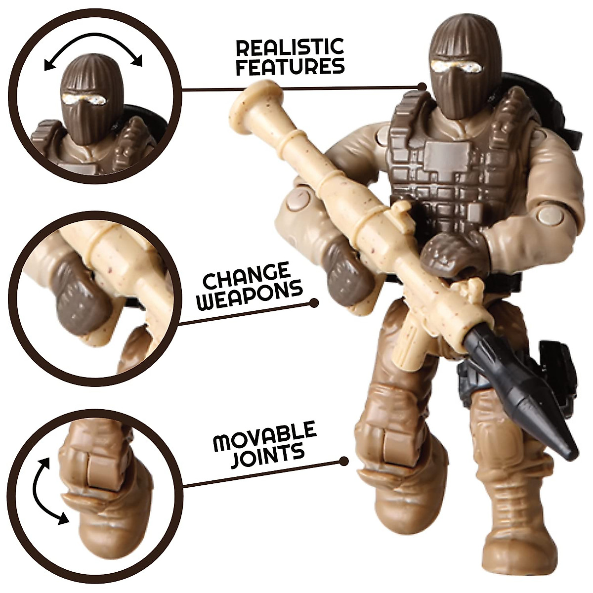 Special Forces Mini Action Figures Includes 3 Army Building Sets with 9 soldiers Arctic Troopers Snowmobile Scout Desert Squad Special Troops Toy Gifts 10+ Kids & parents - Quality Family Time 403 Pcs
