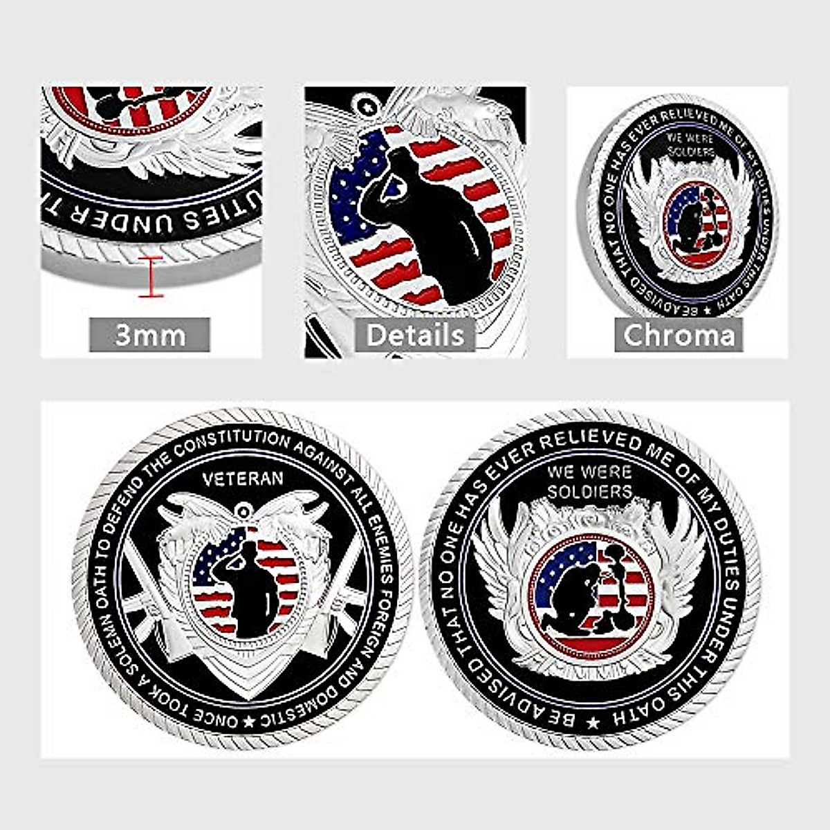 United States Veteran Soldier Challenge Coin Military Souvenir Coin