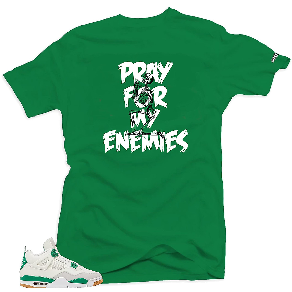 Jordan SB 4 Green Pine Matching Shirt - Sneaker Tee, Enemies Green - Small