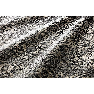 Loloi Emory Black/Ivory 5'-3" x 7'-7" Area Rug