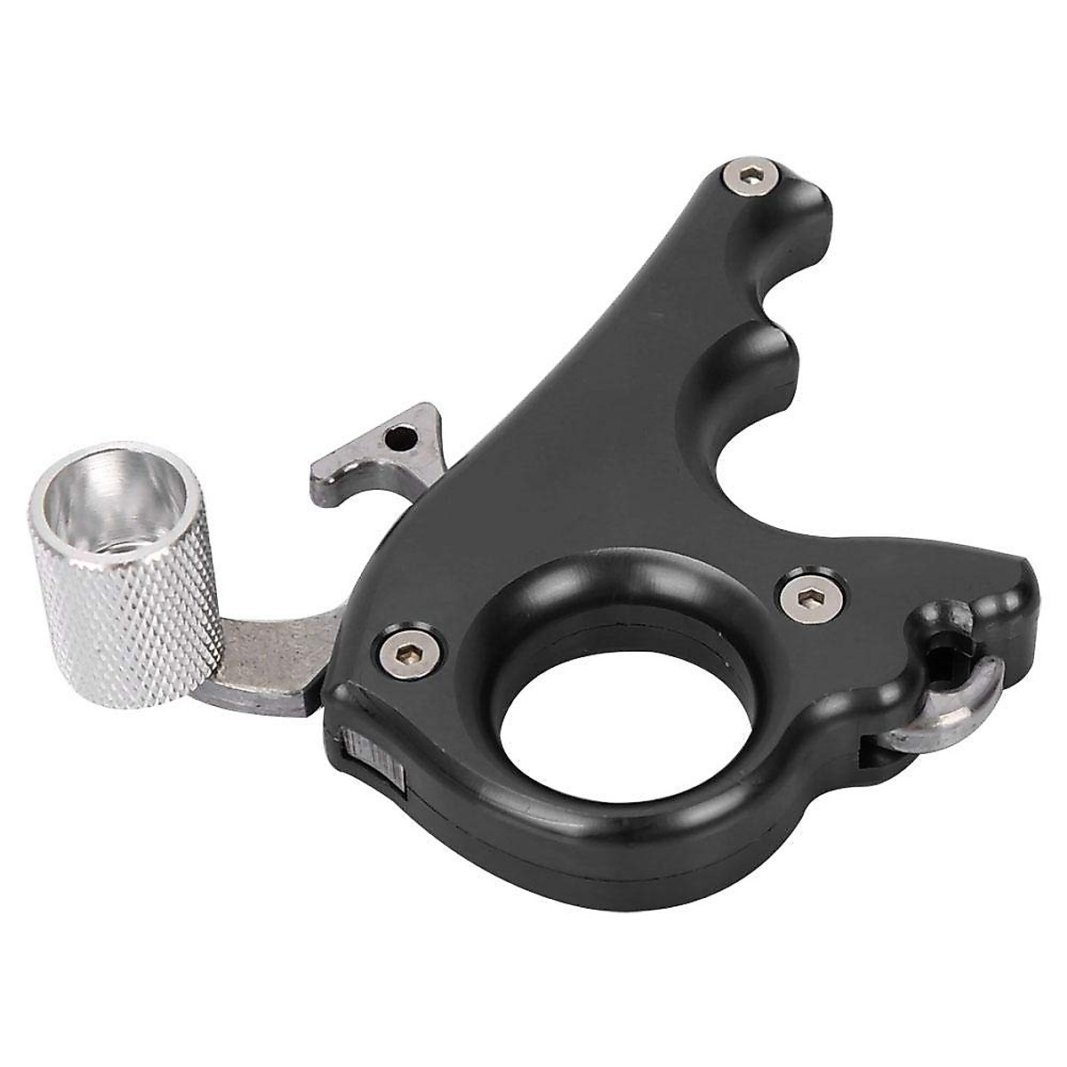 Zerone Archery Release Aids, 3 Finger Grip Thumb Caliper,Aluminum Alloy Bow Hinge Release for Compound Bow(Black)