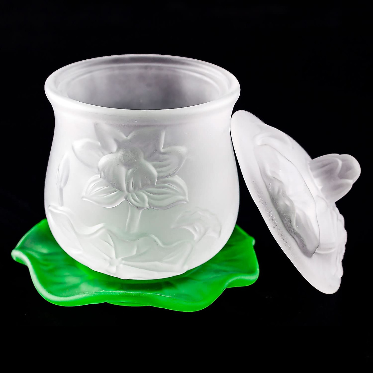 QINLANG 1pc White Glass Altar Cup, Buddha Water Cup, Offering Cup for Altar, Buddhist Supplies