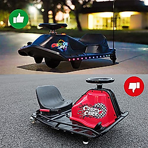 AlveyTech 24 Volt 2.8 Ah Battery Pack with 30 Amp Fuse & Wiring Harness for Razor Crazy Cart Shift (V1+) - Replacement Parts (x2 12V), for Kids Electric Power Drifting, Drifter, Drift Go-Kart Ride-on