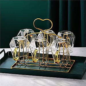 XWOZYDR Bottle Drying Rack Metal 6 Cup Mug Holder Protective Hooks Non-Slip Bottle Drying Holder Tree for Glasses Coffee Mug