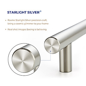 Ravinte 30 Pack 5'' Cabinet Pulls Brushed Nickel Stainless Steel Kitchen Drawer Pulls Cabinet Handles 3" Hole Center