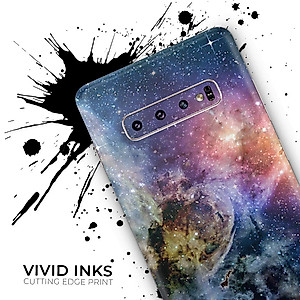DesignSkinz Rust and Bright Neon Colored Stary Sky Protective Vinyl Decal Wrap Skin Cover Compatible with The Samsung Galaxy S20 (Screen Trim & Back Glass Skin)