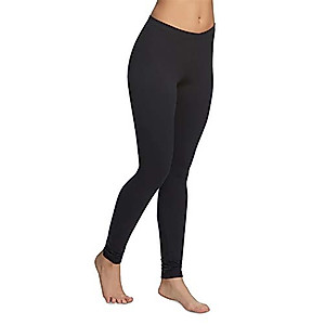 Felina Velvety Super Soft Lightweight Style C2801 Leggings 2-Pack - for Women - Yoga Pants, Workout Clothes (Black, Large)