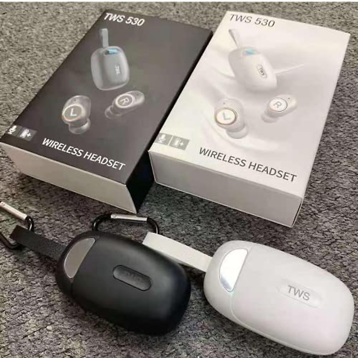 UX530 Wireless Earbuds for T-Mobile REVVL V+ 5G with Immersive Sound True 5.0 Bluetooth in-Ear Headphones with 2000mAh Charging Case - Stereo Calls Touch Control IPX7 Sweatproof Deep Bass