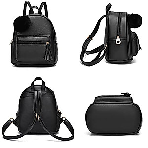 Mini Backpack Purse for Women Girls Teens Crossbody Bag and Credit Card Holder 3pcs Set