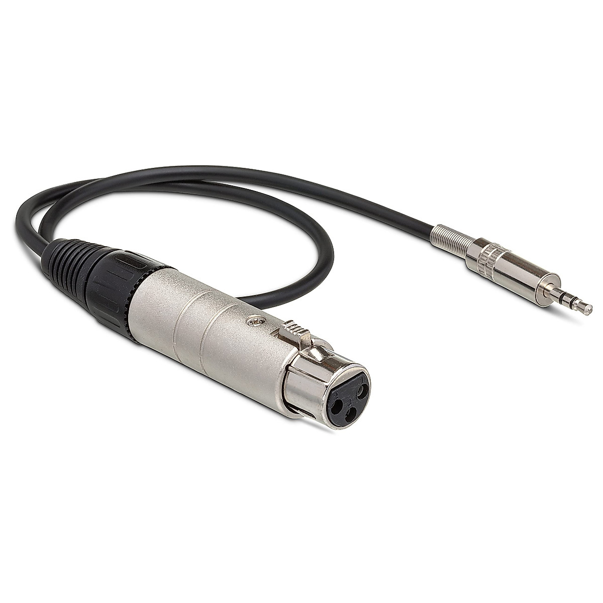 Hosa MIT-156 XLR3F to 3.5 mm TRS Impedance Transformer, 18 Inch