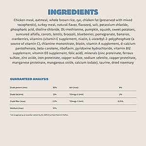 Petcurean Summit Range Rotisserie, Dry Cat Food, Chicken Meal and Turkey Meal Adult Recipe with Grains, 3 lb Bag