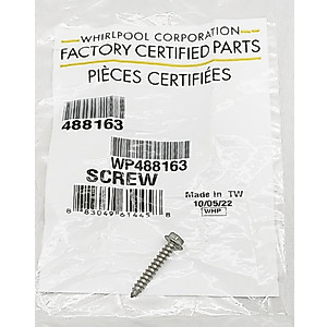 WP488163 Refrigerator/Appliance Screw - New - Genuine OEM - AM 1-3-5 - EA240118