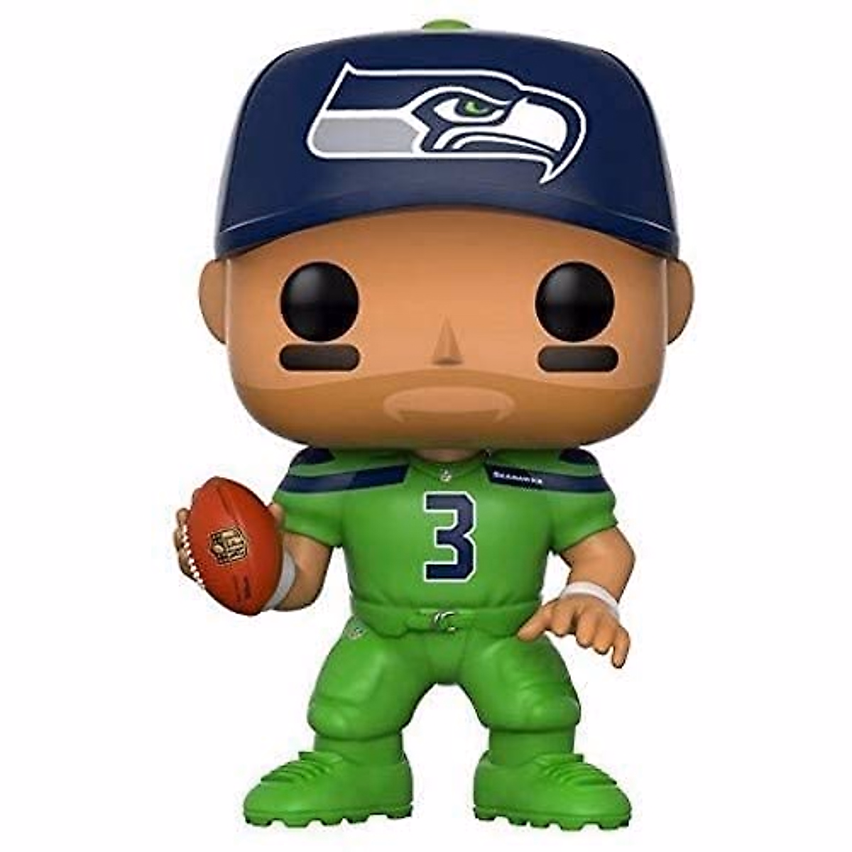 Funko Pop NFL: Seattle Seahawks Russell Wilson (Color Rush) #57 Vinyl Figure (Bundled with Pop Protector)