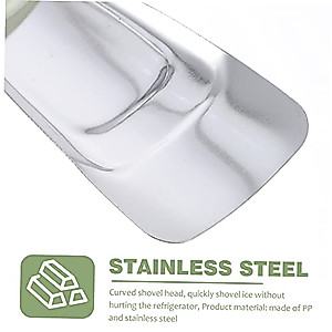 GANAZONO 18 pcs Refrigerator Frost Removal Shovel Household Gadgets Window Snow Scraper ice Removal Tool Removal deicer Windows Cleaning Tools Handheld Defroster Stainless Steel pp car