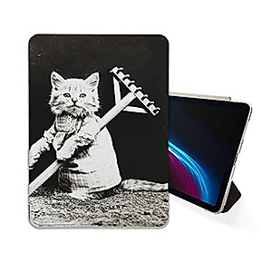 Kawaii Animal Funny Kitten case Compatible with iPad Mini Air Pro 7.9 8.3 9.7 10.2 10.9 11 12.9 inch Pattern Cover New 2022 2021 Trifold Stand 3 4 5 6 7 8 9 Generation 364 (11" Pro 1/2/3 gen)