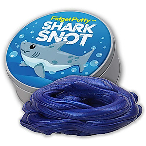 Gears Out Shark Snot Fidget Putty Stress Relief Cool Shark Ideas for Kids Stocking Stuffers for Boys and Girls Weird White Elephant Ideas Fidget Toys Blue Therapy Putty