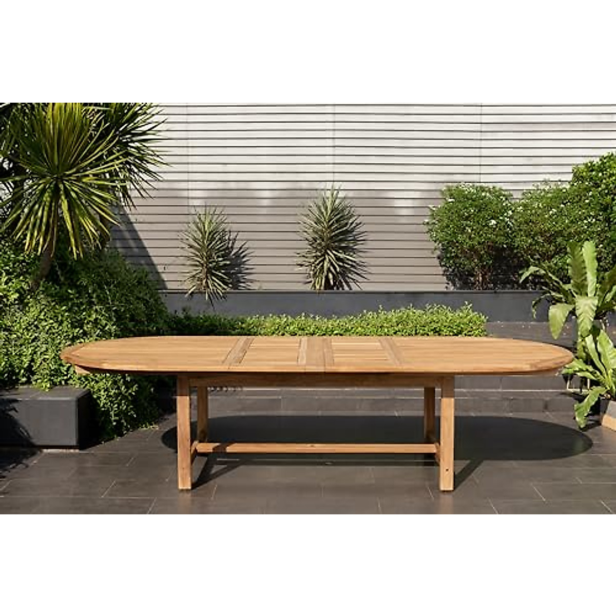 Amazonia Fairview 9 Piece Teak Double Extendable Oval Dining Set