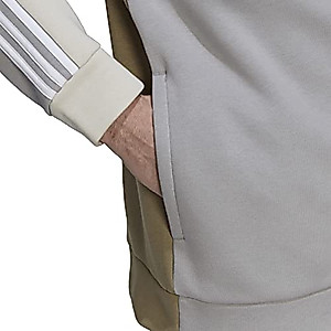 adidas Men's Essentials Colorblock Full Zip Hoodie, Alumina/Solid Grey, Small