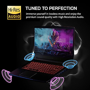 MSI Thin GF63 15.6” FHD 144Hz Gaming Laptop, Intel Core i5-12450H Processor, NVIDIA GeForce RTX 2050, 64GB RAM, 4TB PCIe SSD, Backlit Keyboard, WiFi 6, Black, Win 11 Pro, 128GB Hotface Extension Set