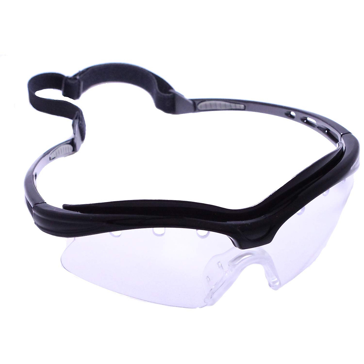 Python M3 Racquetball/Squash/Pickleball Eyewear (Eyeguard) (Black and Clear Frame) (Clear)