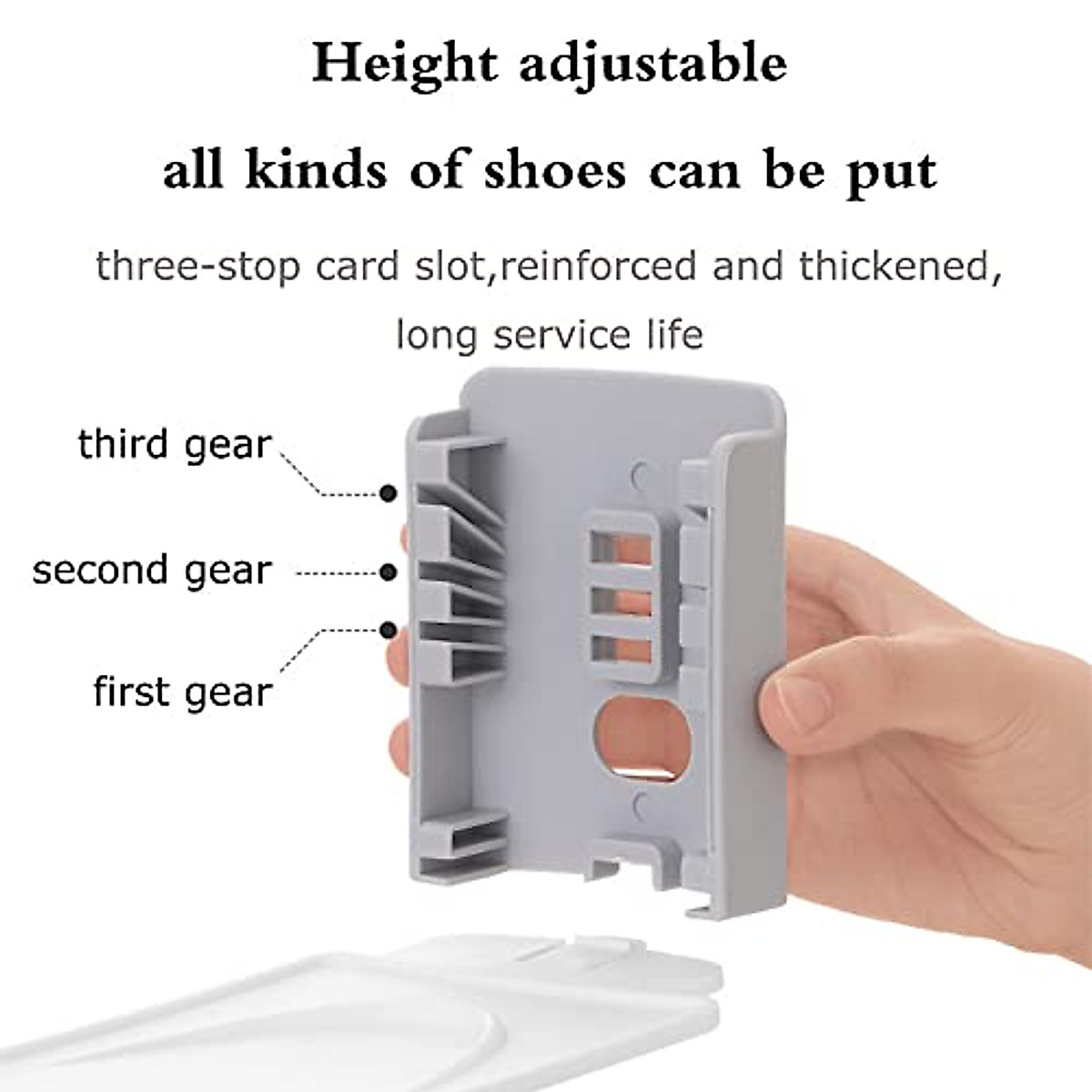 Weinu Shoe Slots Organizer Adjustable Shoe Stacker Storage Double Layer Stack Shoe Holder Space Saver (Blue)