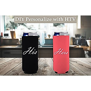 Blank Neoprene Slim Can Coolie (1, White)