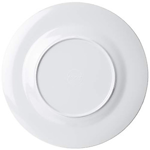 Bayview Essentials- Shatter-Proof and Chip-Resistant Classic Melamine Dinner Plate- Set of 6-10.5 inches (White)