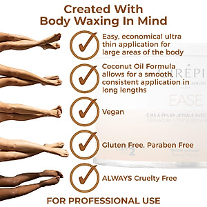 Cirepil - Ease Wax - 400g / 14.11 oz Wax Tin - Unscented - Creamy Texture - Perfect for Large Areas - Best for Fine Hair & Dry Skin Types - Strips Needed