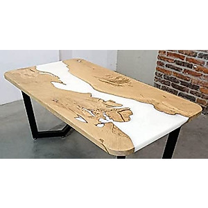 Epoxy Table, Live Edge Wooden Table, Natural Wood,Dining table, Natural Epoxy Table, Resin Table, Epoxy Resin River Table
