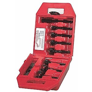 Milwaukee 49-22-0130 Contractor's Kit 7 Bit 1-Inch to 2 9/16-Inch Selfeed Drill Bit Assortment with 5 1/2-Inch Extension and Plastic Carrying Case