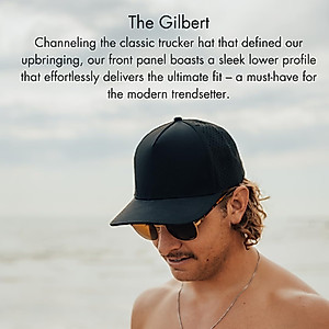 Billest Gilbert Snapback Hat | 5 Panel Blank Cap for Men & Women | Breathable & Lightweight | Outdoor | Curved Bill (Black)