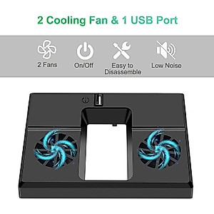 Linkstyle Cooling Fan for Xbox Series X, USB Powered Vertical Cooling Stand Cooling System with Dual Fans and 1 USB Port