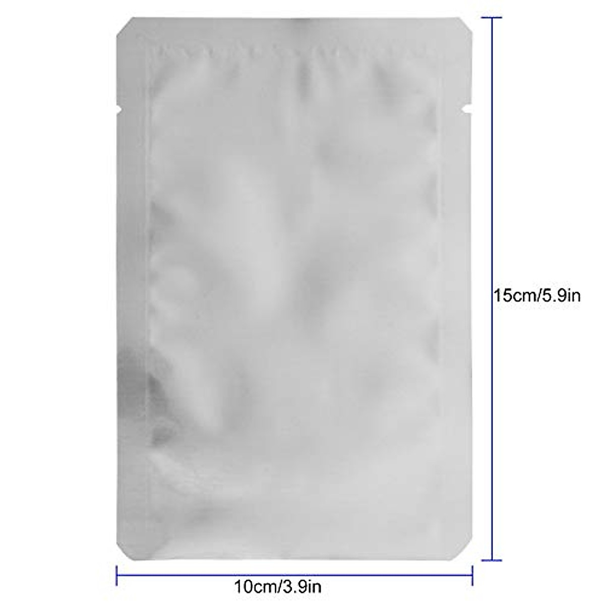 ZIQI 200Pack Mylar Bags 4 x 6 Inch, Metallic Mylar Aluminum Foil Storage Pouch, Metallic Heat Sealable Bag, Flat Heat Seal Storage Bags for Grains Legumes Food Coffee Bean Tea Candy