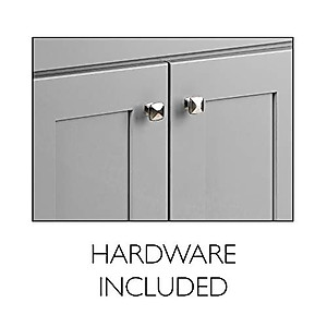 Design House 587063 Bath Modern Unassembled 2-Door Shaker Bathroom Vanity Cabinet Only, 24 x 18,Grey