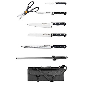 Winco ACERO Knife Set, 21.658.004.19, Black/Silver