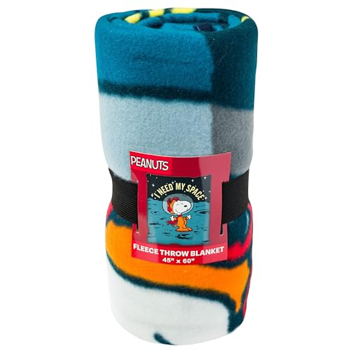 Silver Buffalo Peanuts Snoopy I Need My Space Astonaut Outer Space Moon 45" x 60" Fleece Throw, Soft and Cozy Blanket, 180 GSM