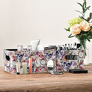 Dream Catchers Skulls Storage Basket Felt Storage Bin Collapsible Towel Storage Clothes Toys Bin Organizer for Pet Supplies Magazine